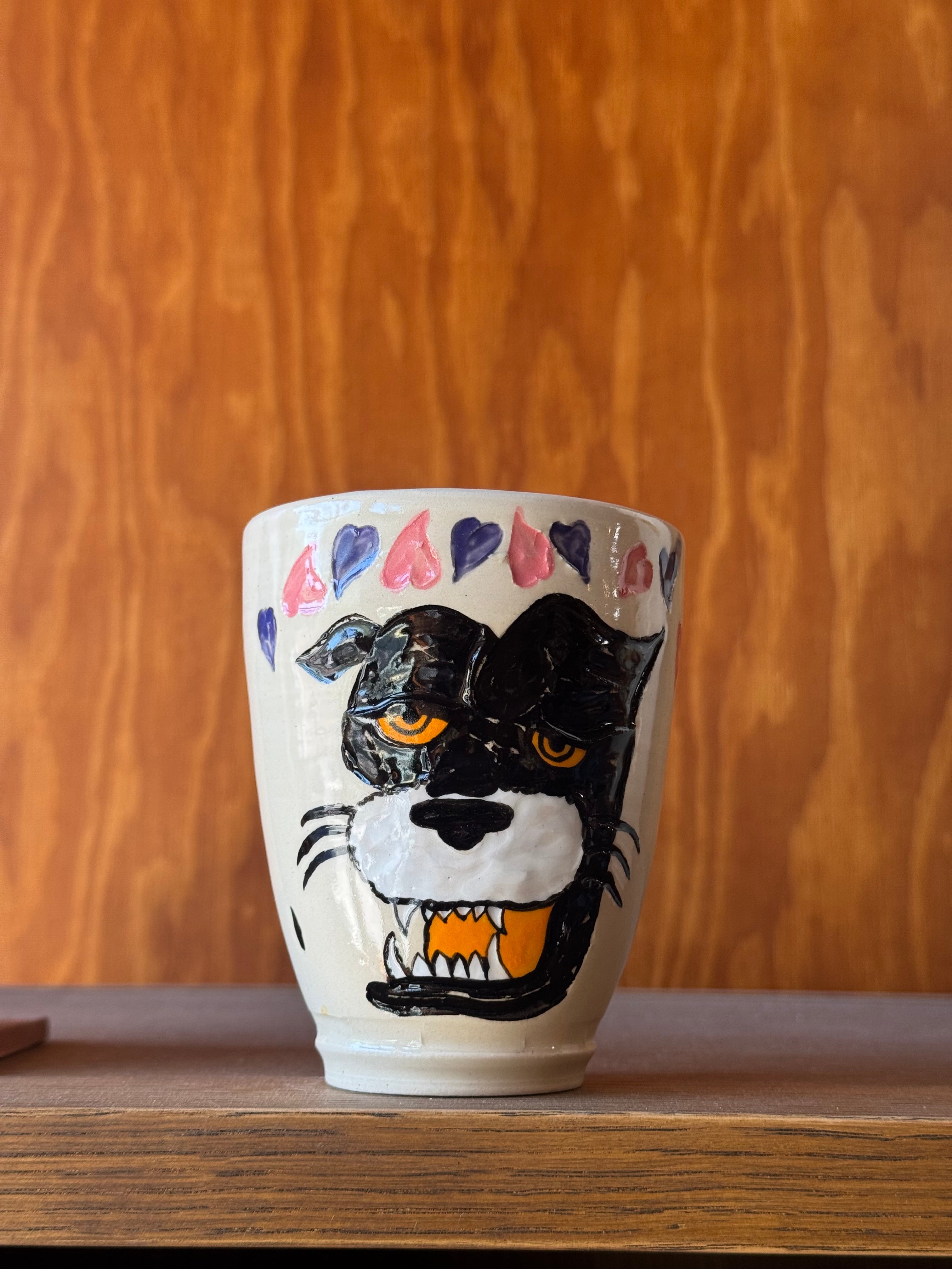 Scary Panther Cup (or sleepy) – Danny D's Mud Shop